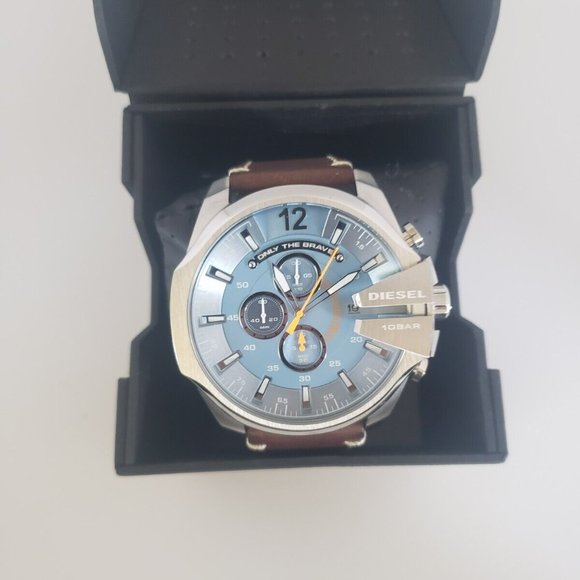 Diesel | Accessories | New Diesel Blue Dial Leather Watch | Poshmark